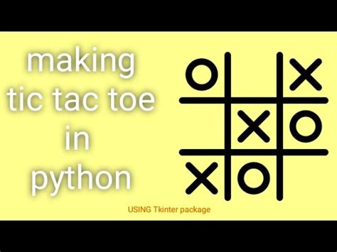 tic tac toe in python using Tkinter package! - YouTube