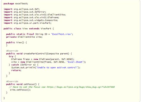 Eclipse Rcp Export To Excel