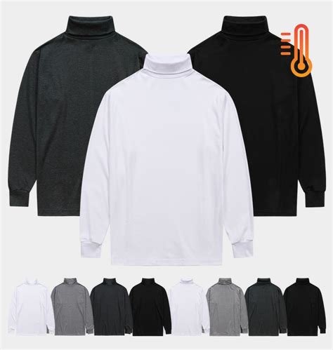 어반티 포근한 목폴라 폴라티 목티 기모 반목 긴목 터틀넥 티셔츠 남자 무지 단체티 티몬