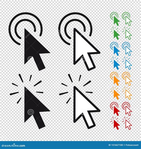 Computer Mouse Click Pointer Flat Icon Arrow Vector Illustration For Apps And Websites