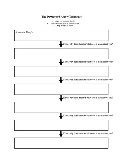 downward arrow technique pdf