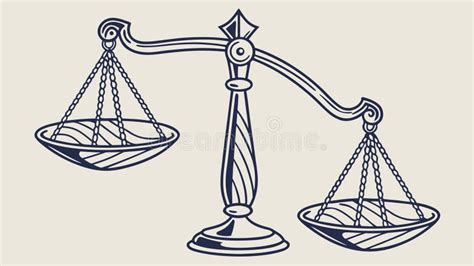 Balanced Scales Of Justice Equity Law Impartial Judgment Vector