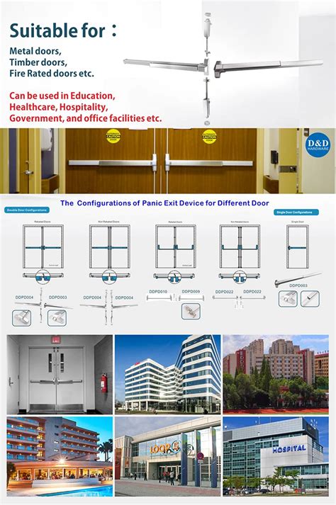 Alarmed Emergency Panic Hardware Vertical Rod Electrified Panic Exit