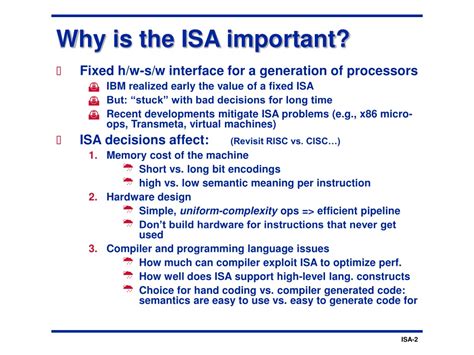 PPT Importance Of ISA In Hardware Design And Compiler Optimization