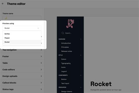 Customize styleguide colors with the theme editor - Learning Hub - zeroheight