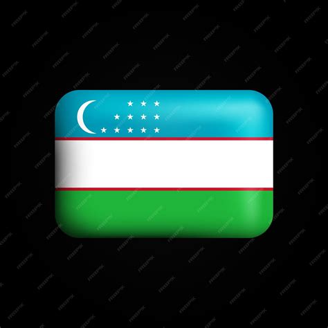 Premium Vector Uzbekistan Flag 3d Icon National Flag Of Uzbekistan