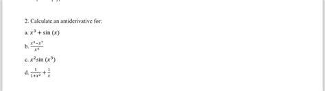 Solved Calculate an antiderivative | Chegg.com