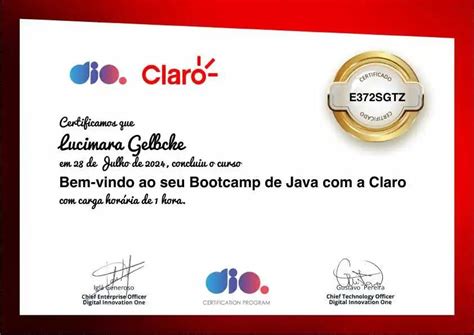 lucimara gelbcke on linkedin bem vindo ao seu bootcamp de java com a claro