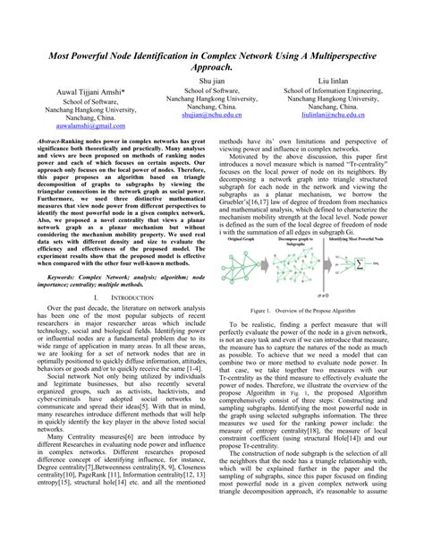 Pdf Most Powerful Node Identification In Complex Network Using A Multiperspective Approach