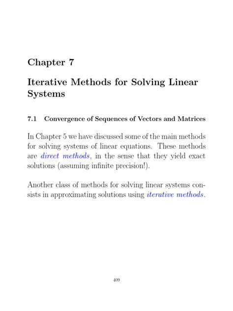 iterative methods linear systems pdf matrix mathematics vector