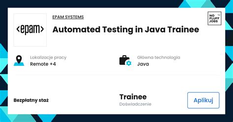 praca automated testing in java trainee testing epam systems