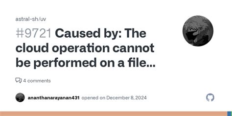 Caused By The Cloud Operation Cannot Be Performed On A File With Incompatible Hardlinks Os
