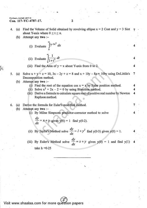 Mathematics 3 2016 2017 Bsc Computer Science Idol Correspondence 2nd Year Sybsc Question