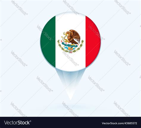 Map Pointer With Flag Of Mexico Royalty Free Vector Image