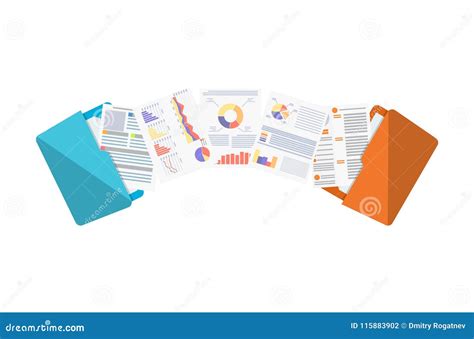 Files Transfer Documents Management Stock Vector Illustration Of Flat Media 115883902