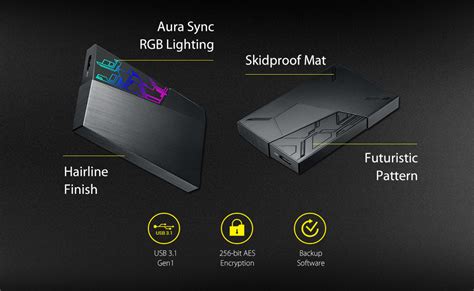 Asus Fx Tb Inch External Gaming Hard Drive Aura Sync Rgb Usb Bit