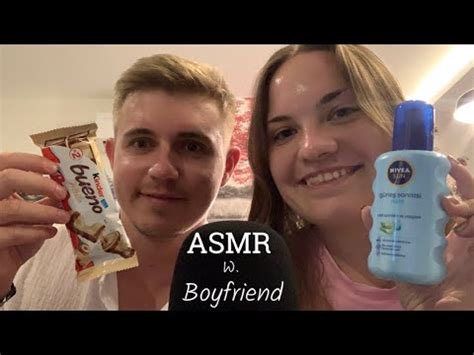 My BOYFRIEND tries ASMR for the First Time - YouTube