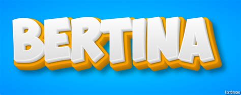 Bertina Yellow White 3d Text Effect Generator