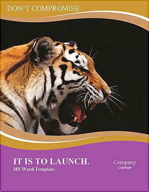 A Tiger With Its Mouth Open And It S Mouth Wide Open Word Template Design ID 0000042546