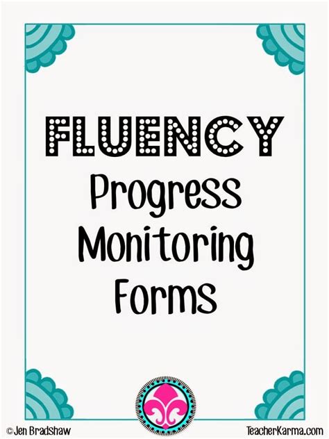 3 Free Progress Monitoring Forms For Fluency Classroom Freebies