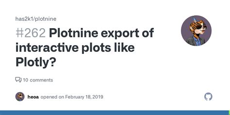 plotnine export of interactive plots like plotly · issue 262 · has2k1