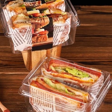 샌드위치 케이스 50개 일회용 포장 용기 보틀세상