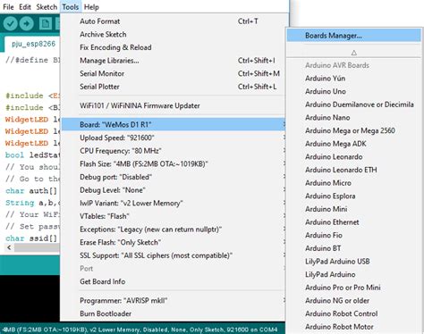 Install Esp8266 Board In Arduino Ide Windows Mac Os X Linux Sinau