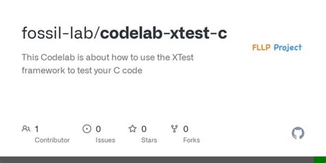 Github Fossil Labcodelab Xtest C This Codelab Is About How To Use