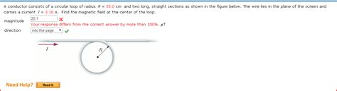 A conductor consists of a circular loop of radius R | Chegg.com