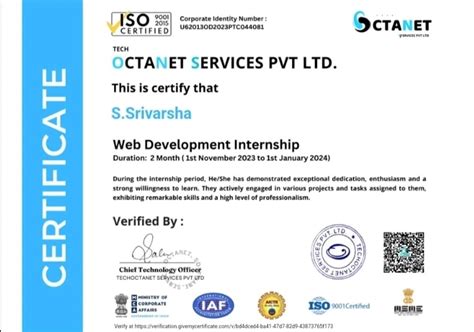 Srivarsha Sriramoju On Linkedin Internlife Internship Webdevelopment Octanetinternship