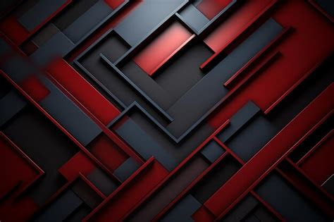 D Red Geometric Abstract Background Overlap Layer With Rounded Rhomb Effect Decoration Premium