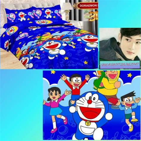 Jual Paket Sprei Dan Selimut Bonita Doraemon 180x200 Shopee Indonesia