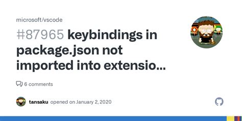 Keybindings In Packagejson Not Imported Into Extension In Dev Mode · Issue 87965 · Microsoft