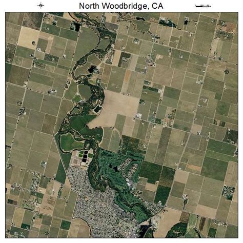 Aerial Photography Map Of North Woodbridge Ca California