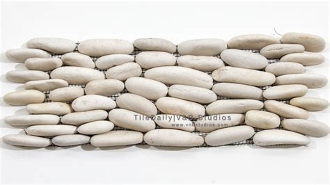 Standing River Rock Pebble Mosaic Tiledaily
