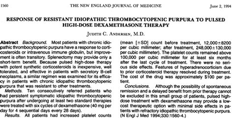 Corticosteroids As First Line Therapy In ITP The Blood Project