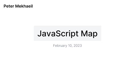 Javascript Map