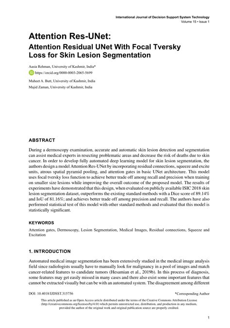 Pdf Attention Res Unet Attention Residual Unet With Focal Tversky