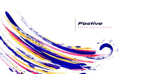 하프톤 효과가 있는 추상적이고 다채로운 브러시 배경 배너 포스터 또는 스포츠 배경에 대한 브러시 획 그림입니다 디자인을위한 스크래치 및 텍스처 요소 0명에 대한 스톡 벡터