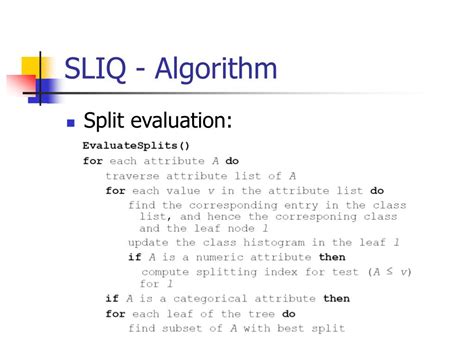 ppt sliq a fast scalable classifier for data mining powerpoint
