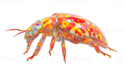 Vibrant Glassy Insect With Intricate Patterns And Translucent Body