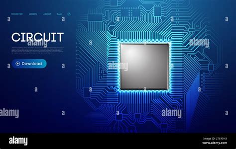 Isometric Microchip Artificial Intelligence Big Data Semiconductor Technology Illustration