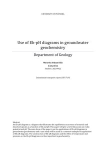 Eh-pH Diagrams in Groundwater Geochemistry