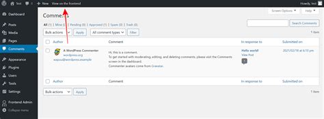 WordPress Manage User Comments On The Frontend