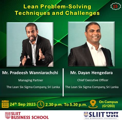 Lean Problem Solving Techniques And Challenges SLIIT