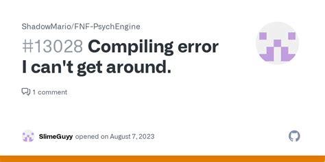 Compiling Error I Cant Get Around · Issue 13028 · Shadowmariofnf