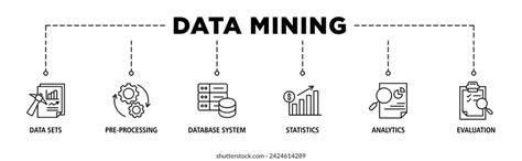 Data Mining Banner Web Icon Vector Stock Vector Royalty Free 2555499425 Shutterstock
