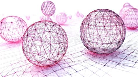 Abstract Representation Of Interconnected Spheres With A Network Of