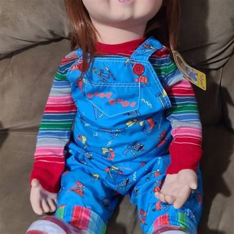 Custom Chucky Buddi Doll Costume Replica Sweater And Overalls Etsy