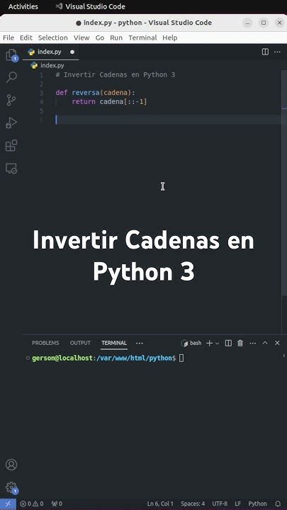 Invertir Cadenas En Python 3 Youtube